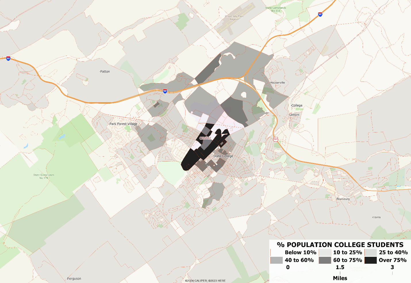 College Town Repopulation - Applied Geographic Solutions