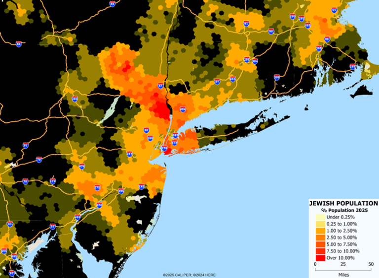 Mapping Jewish Population Clusters Across North America - Applied ...